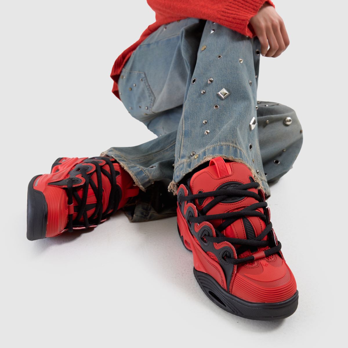 Womens Black & Red OSIRIS D3 2001 Trainers | schuh