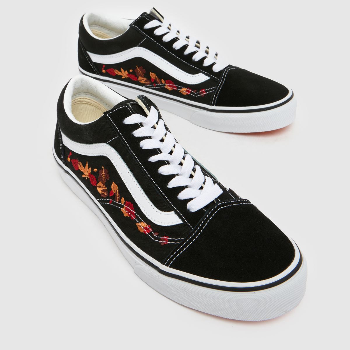 Womens Black Multi Vans Old Skool Trainers | schuh