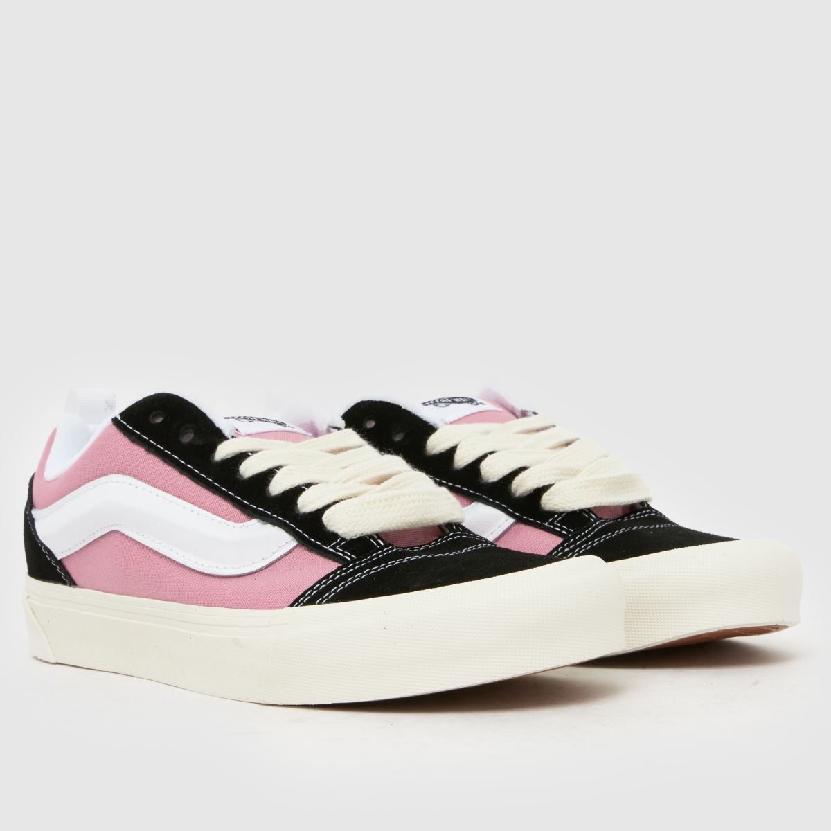 Womens Black & pink Vans Knu Skool Trainers | schuh