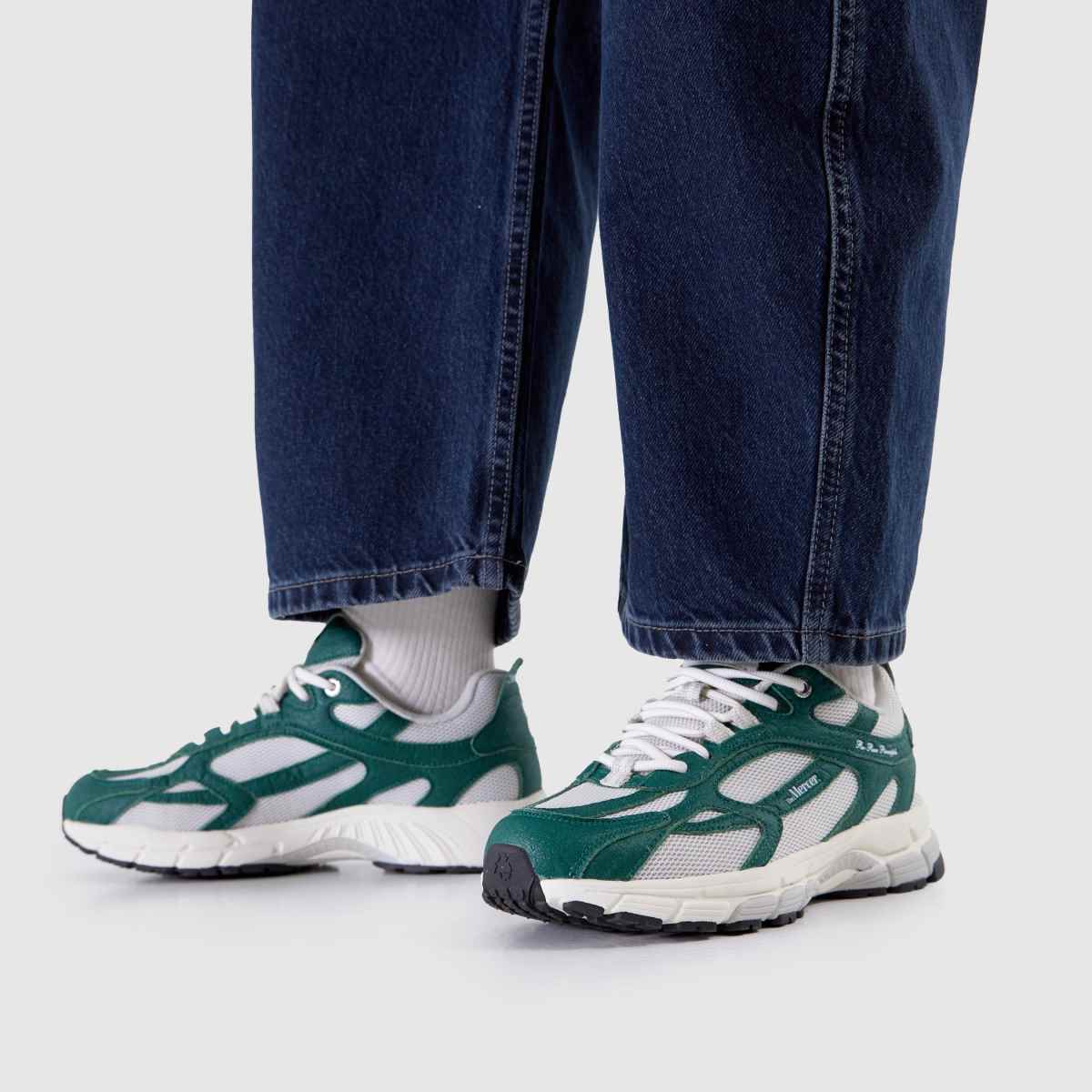 Womens White & Green Mercer Re-Run Pineapple Trainers | schuh