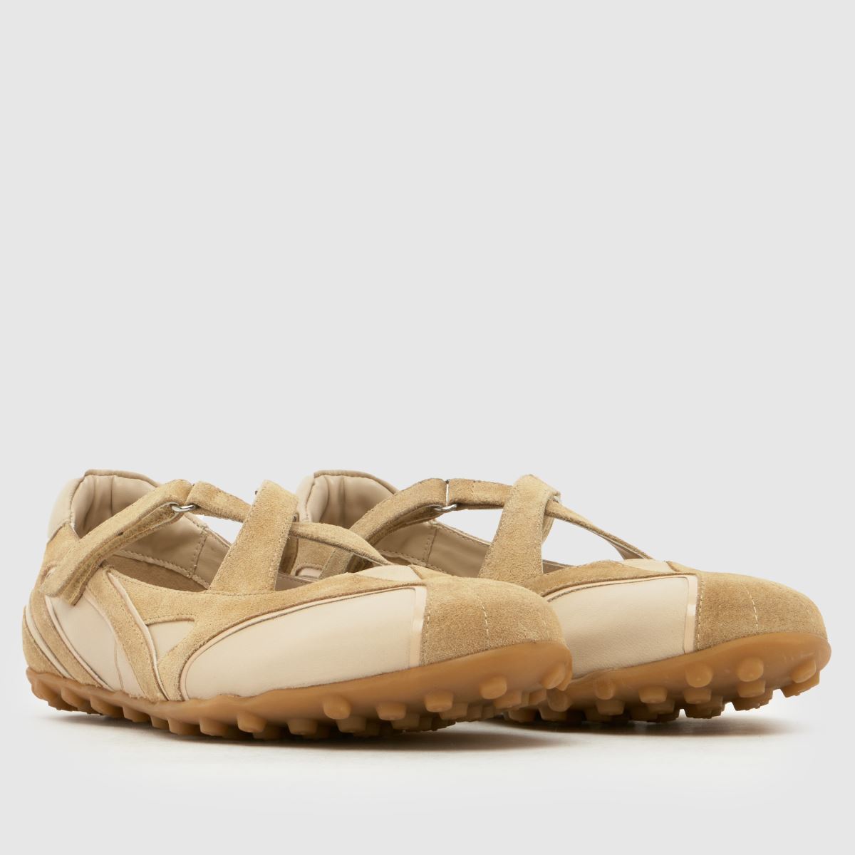 Womens Natural schuh Monday Leather Sneakerina Trainers | schuh
