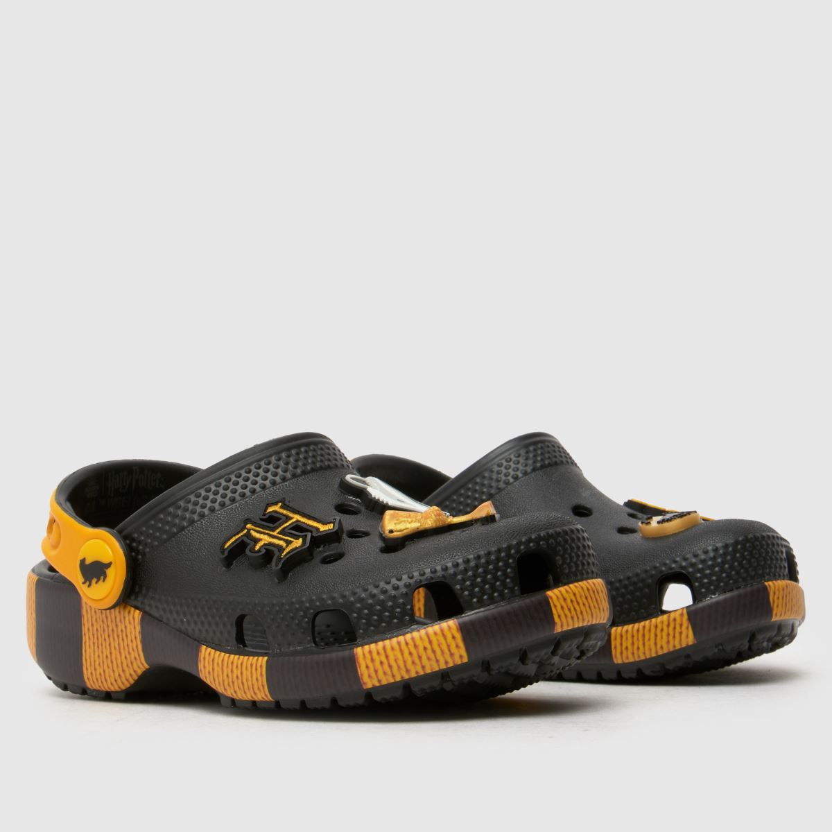 Kids Toddler Black Multi Crocs Hufflepuff Clog Sandals | schuh
