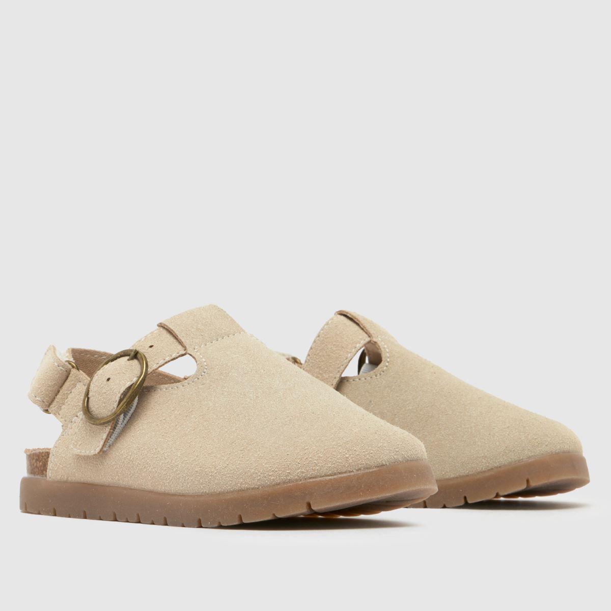 Kids Toddler Beige schuh Trace Buckle Clog Sandals | schuh