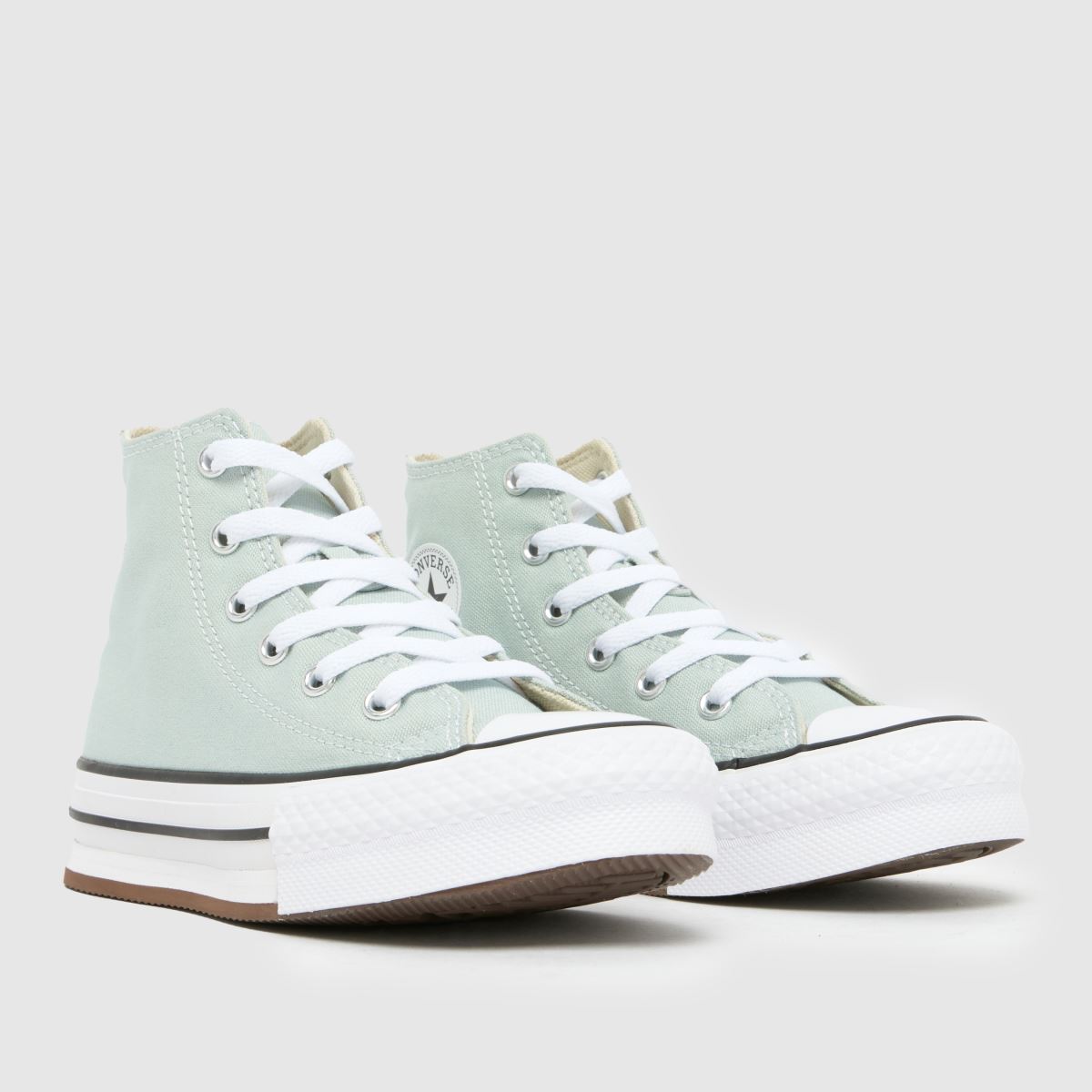 Kids Junior Grey Converse All Star Hi EVA Lift Trainers | schuh
