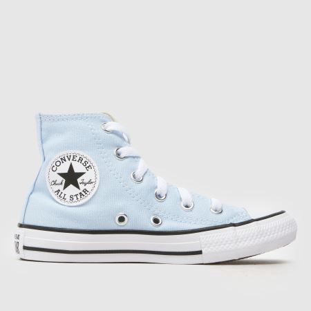 Kids Junior Pale Blue Converse All Star Hi Trainers schuh