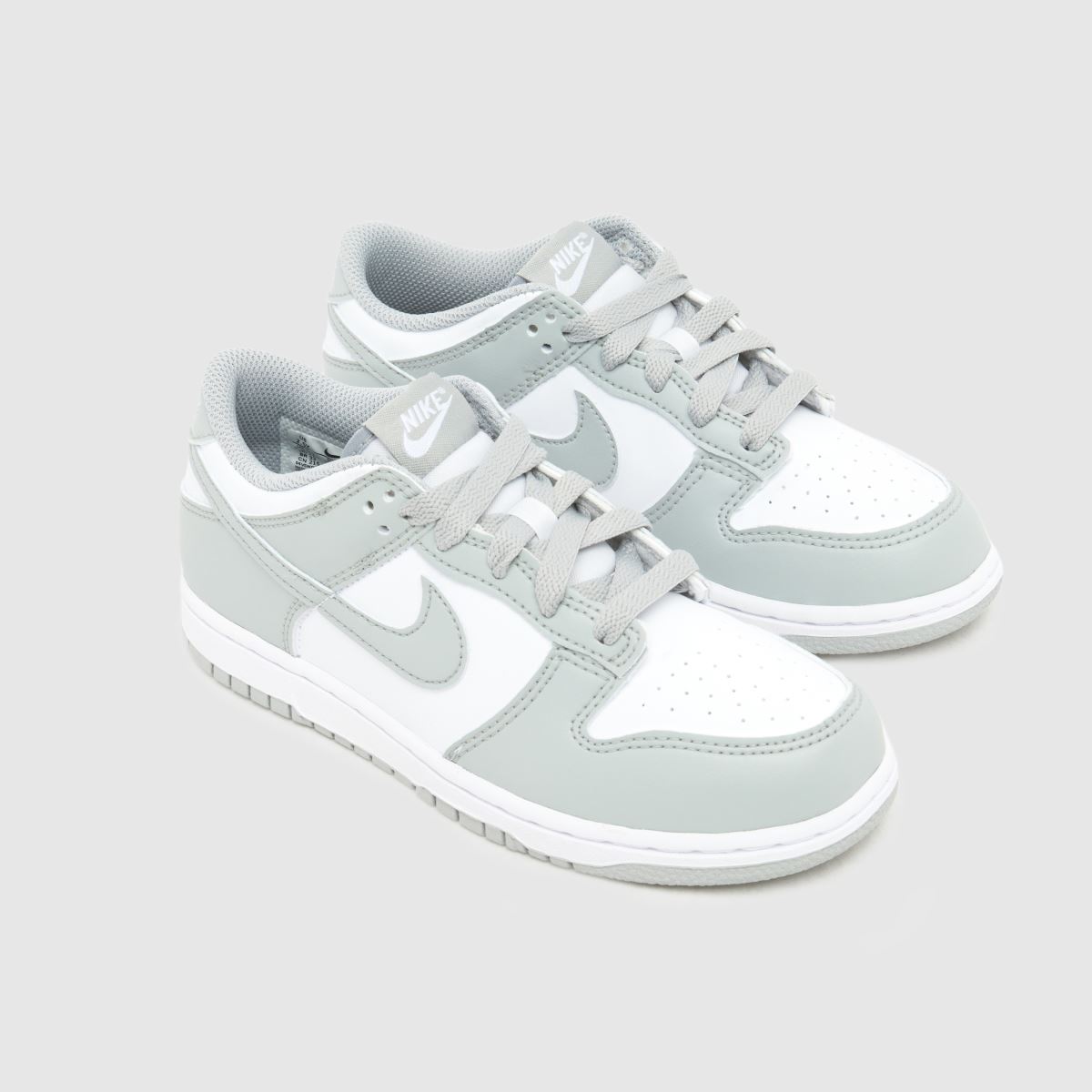 Kids Junior White & grey Nike Dunk Low Trainers | schuh