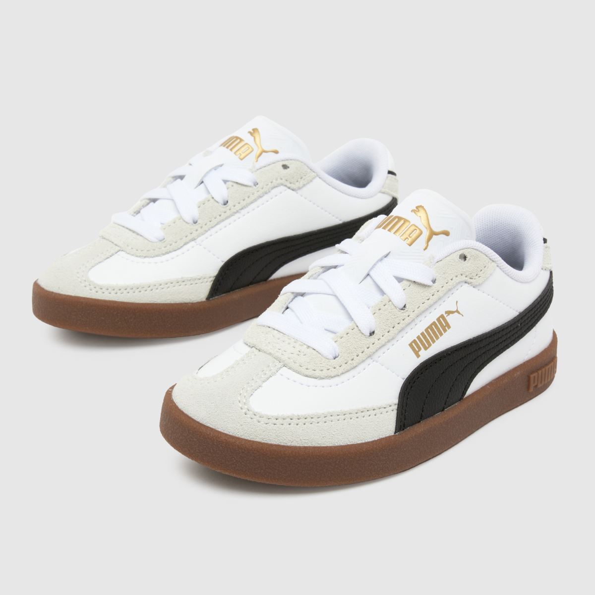 Black and white puma suede junior store
