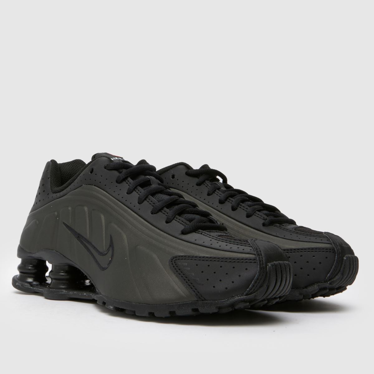 Kids Youth Black Nike Shox R4 Trainers | schuh