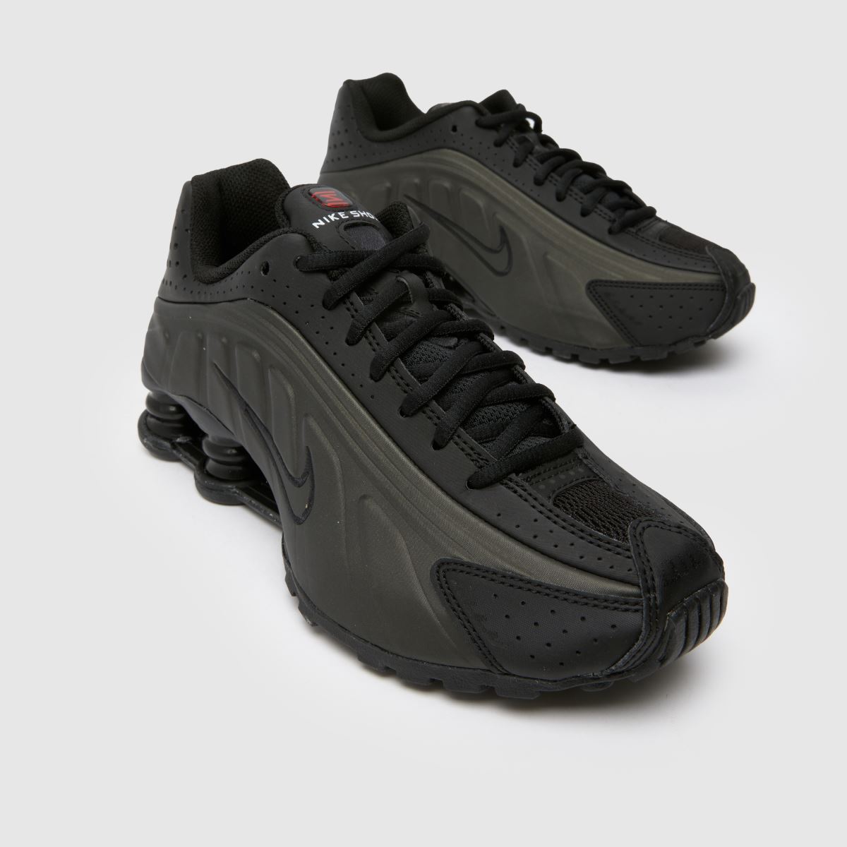 Kids Youth Black Nike Shox R4 Trainers | schuh