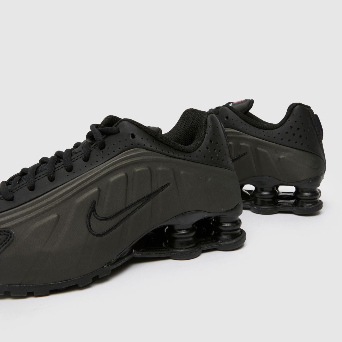 Kids Youth Black Nike Shox R4 Trainers | schuh
