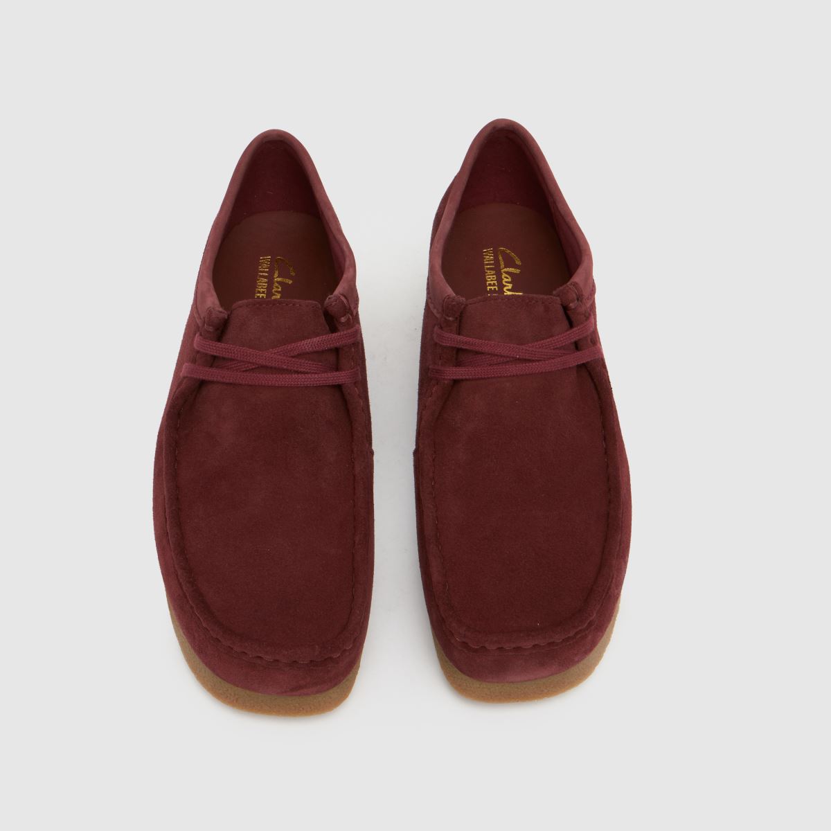 Mens Burgundy Clarks Wallabee Evo Shoes | schuh