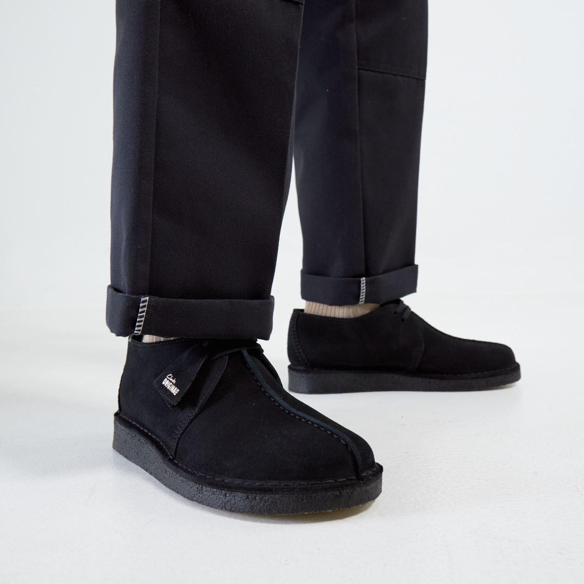 Mens Black Clarks Desert Trek Shoes | schuh