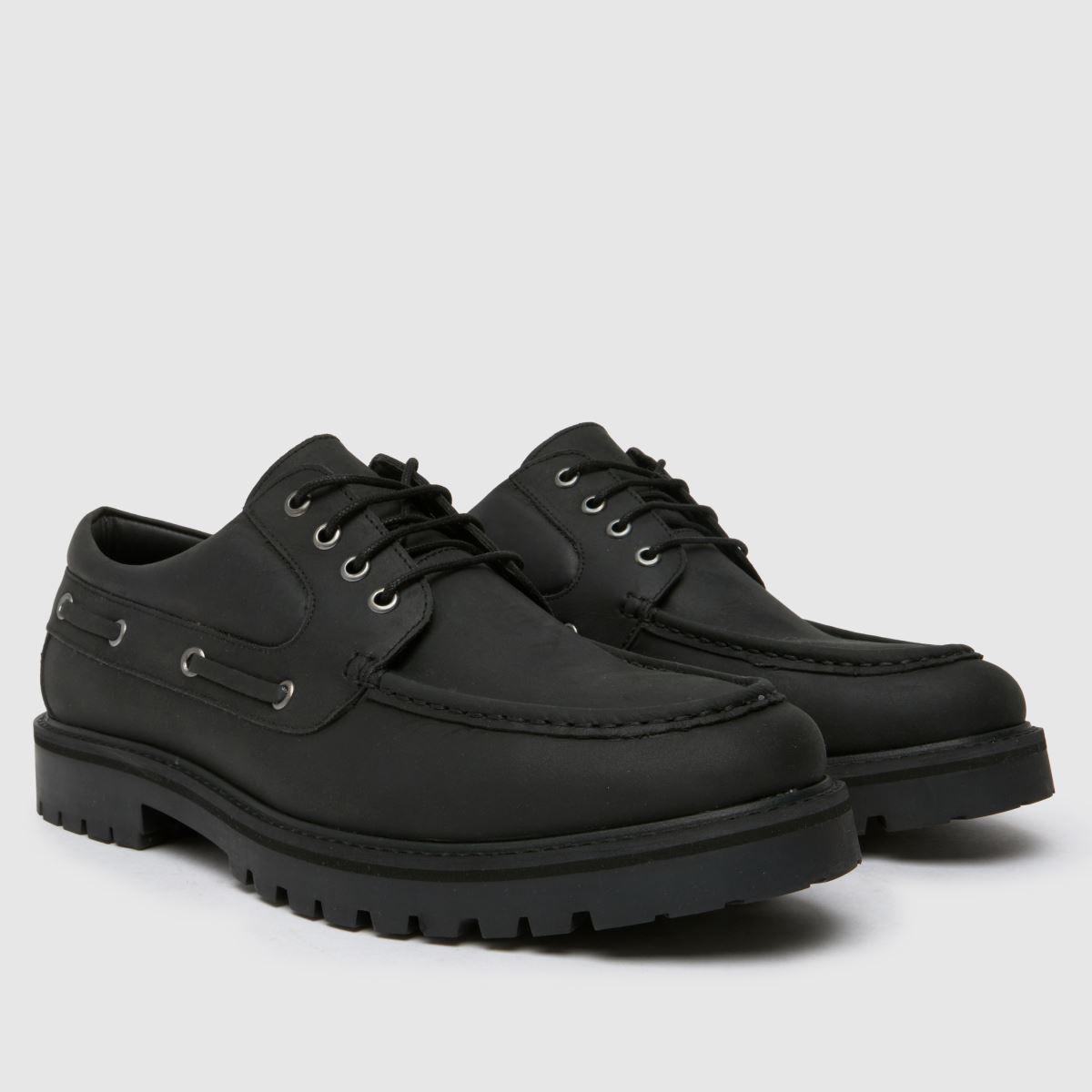 Mens Black schuh Patrick Boat Shoes | schuh