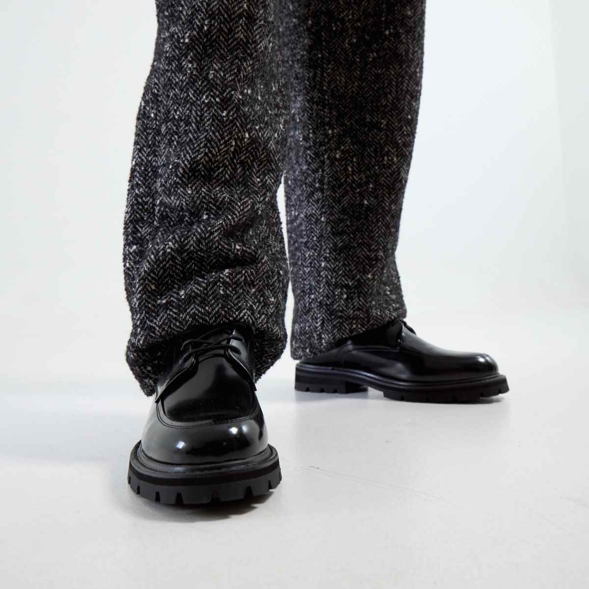 Mens Black schuh Pascal Leather Lace Up Shoes | schuh