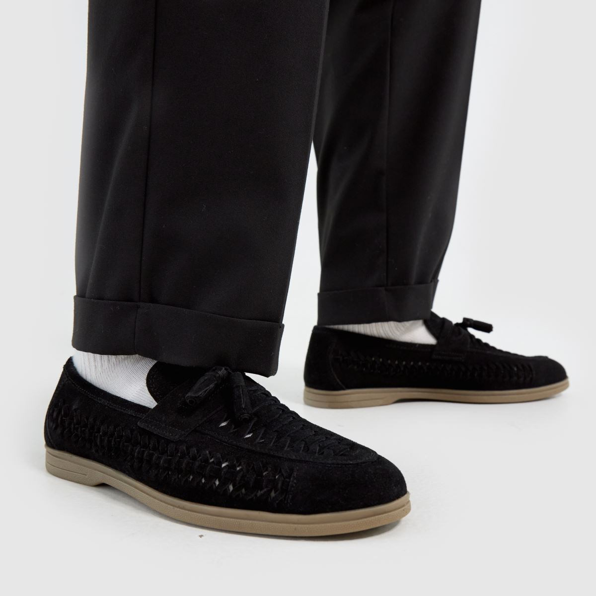 Mens Black schuh Rylan Loafer Shoes | schuh