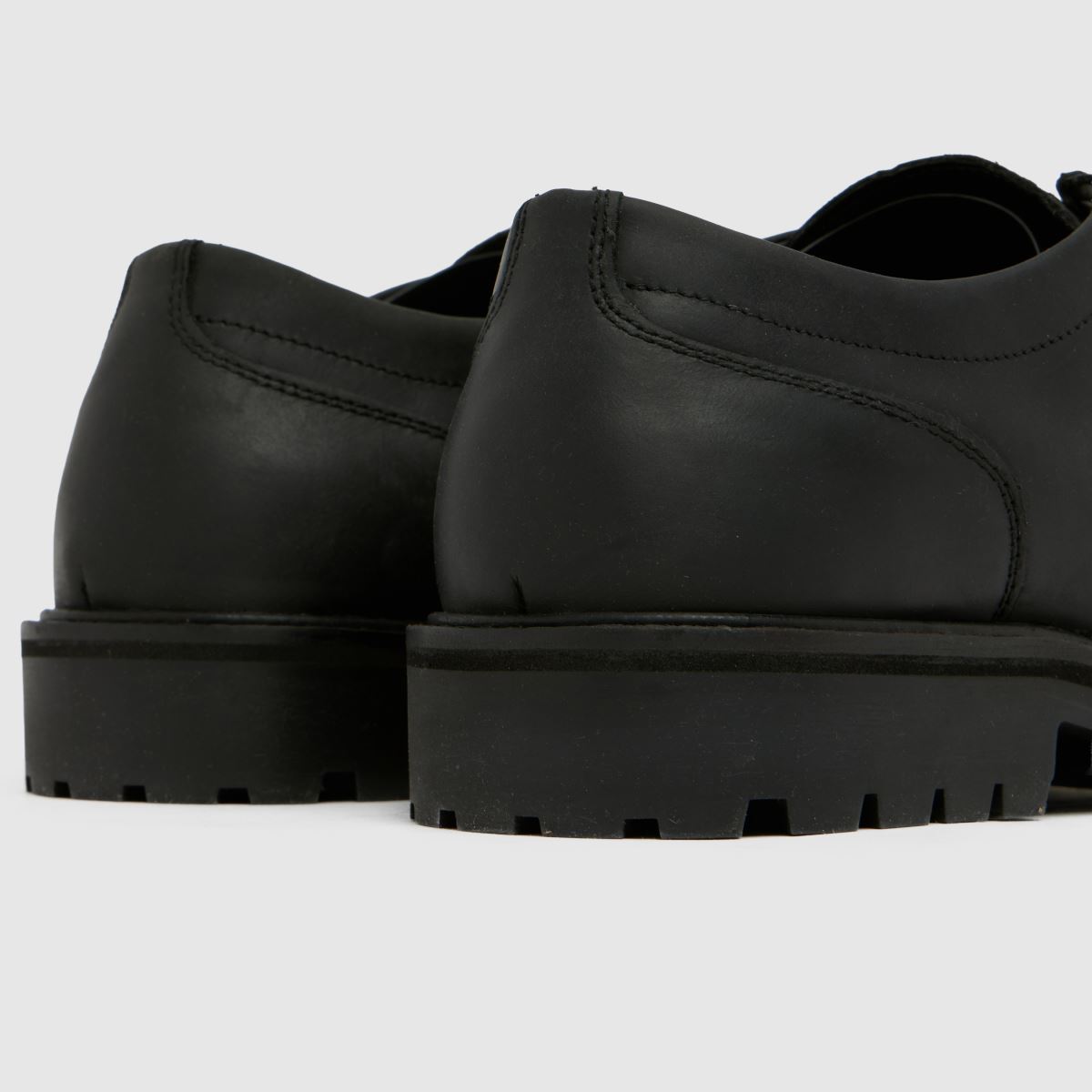 Mens Black schuh Presley Leather Apron Shoes | schuh