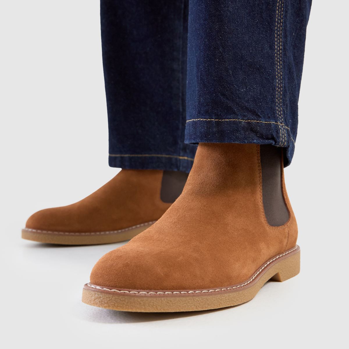 Mens Tan schuh Dawn Suede Chelsea Boots | schuh