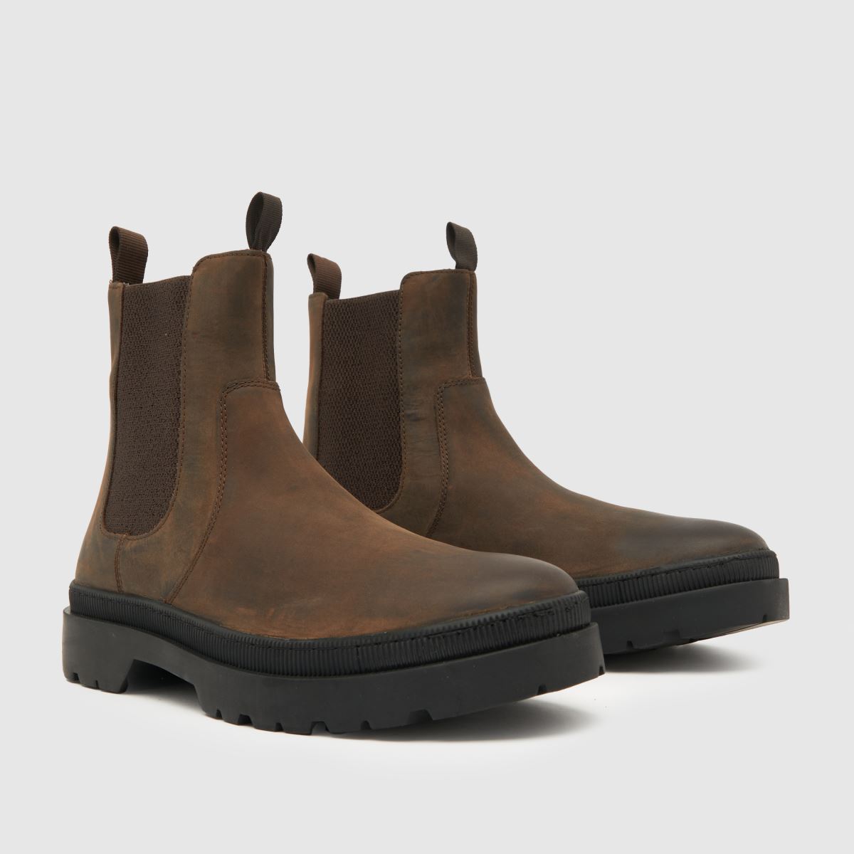 Mens Dark Brown H BY HUDSON Colton Chelsea Boots | schuh