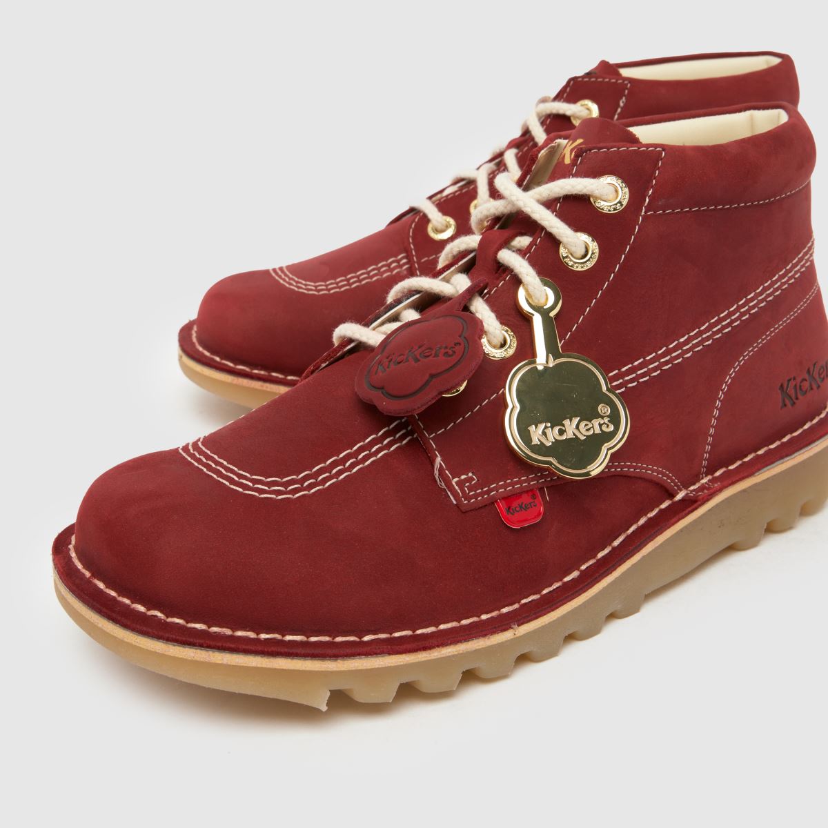 Mens Red Kickers Classics Kick Hi Goldie Boots | schuh