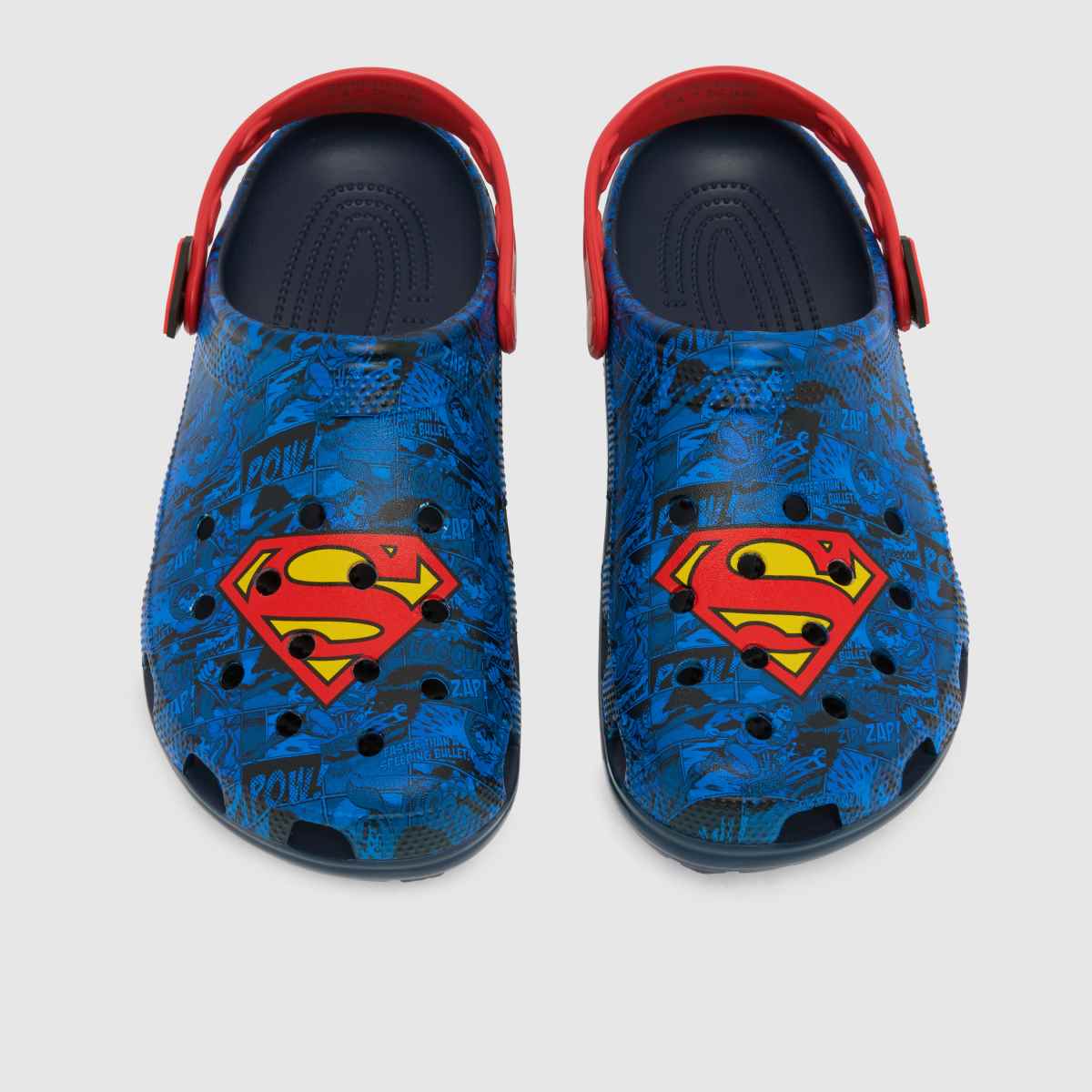 Mens Black and blue Crocs X Superman Clog Sandals | schuh
