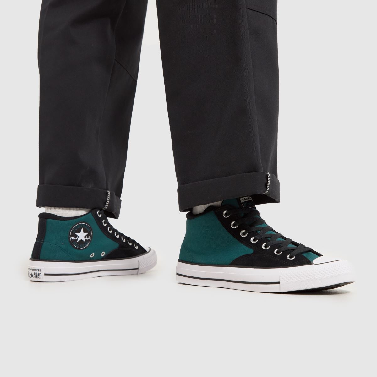 Mens Black & Green Converse All Star Malden Street Trainers | schuh