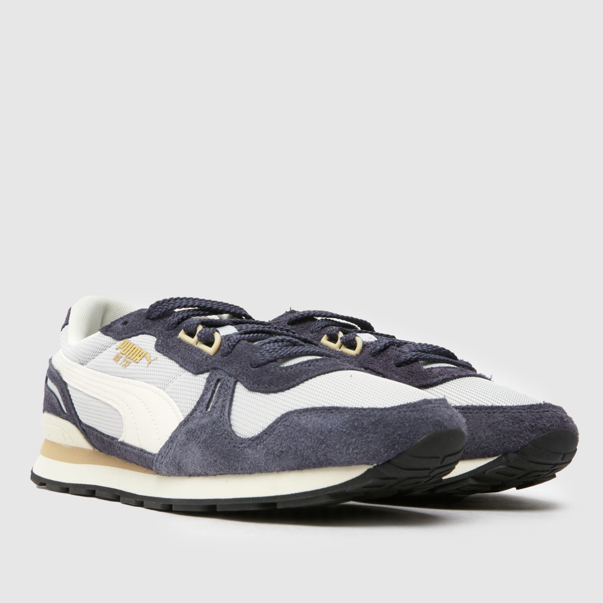 Mens Grey & Navy PUMA Rx 737 Vintage Trainers | schuh