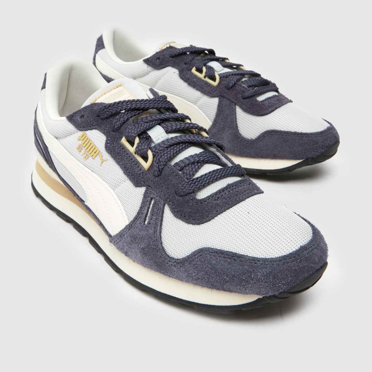 Mens Grey & Navy PUMA RX 737 Vintage Trainers | schuh