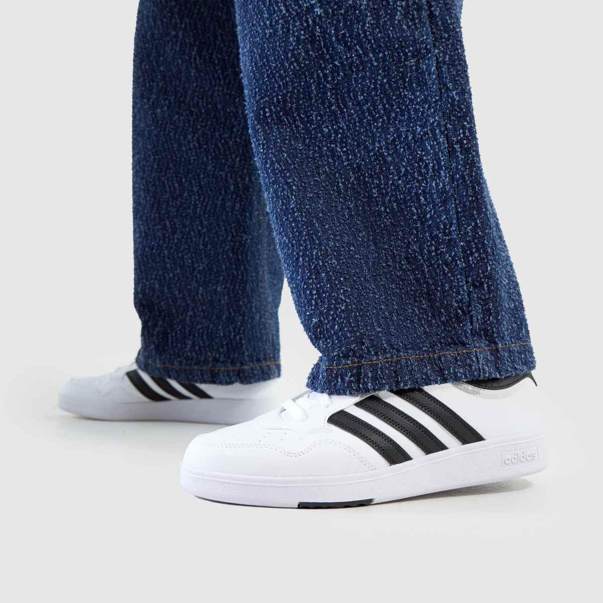 Mens White & Black adidas Hoops 4.0 Trainers | schuh