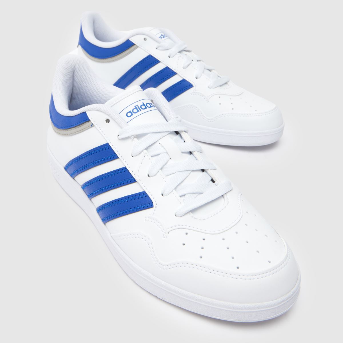 Mens White & Blue adidas Hoops 4.0 Trainers | schuh