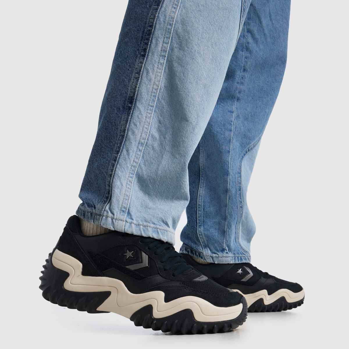 Mens Black & White Converse Wave Motion Trainers | schuh