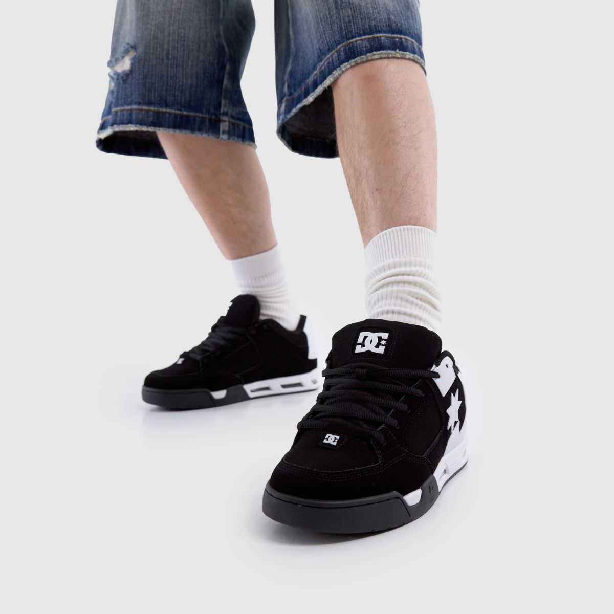Mens Black & White DC Command Trainers | schuh