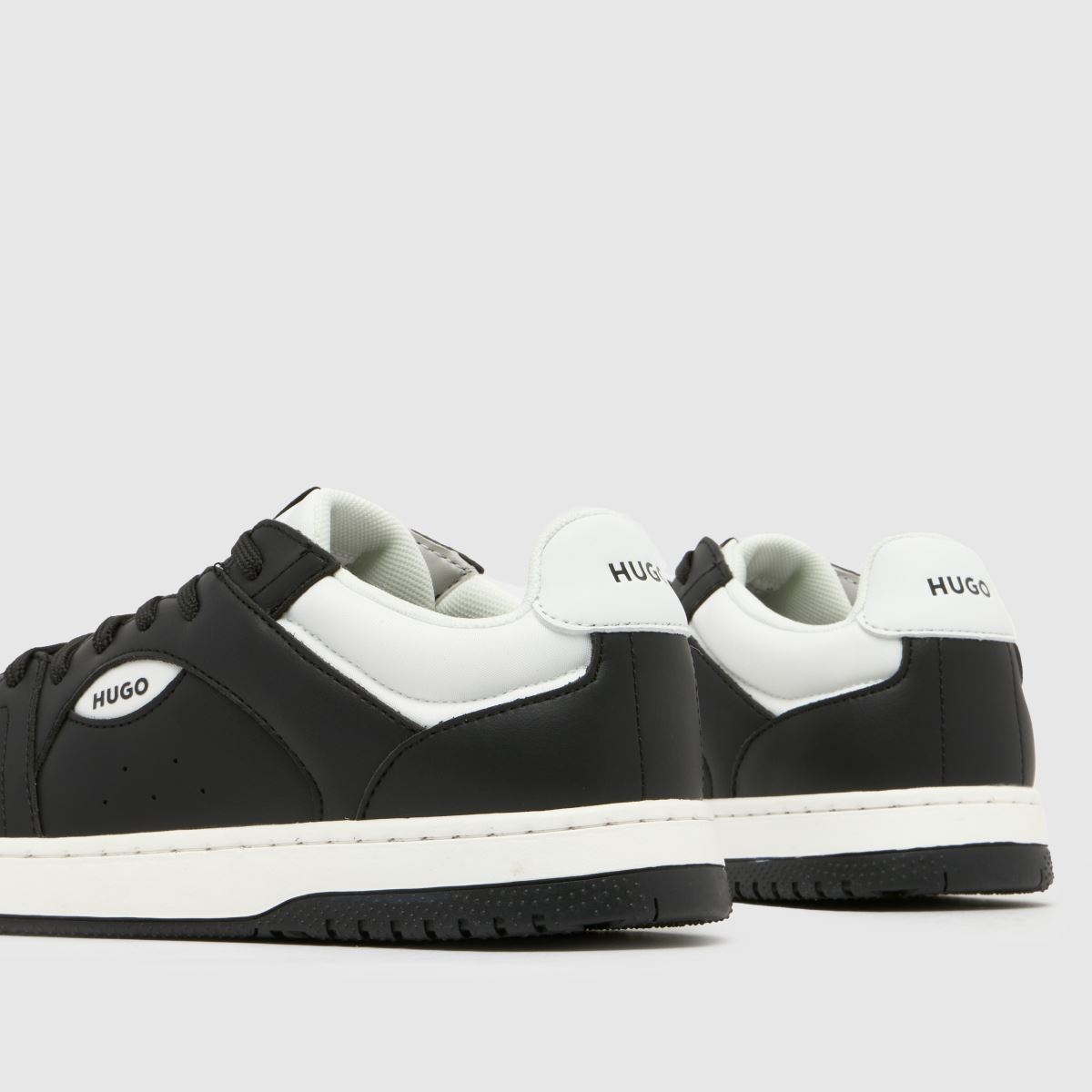 Mens Black & White HUGO Hadrian Trainers | schuh
