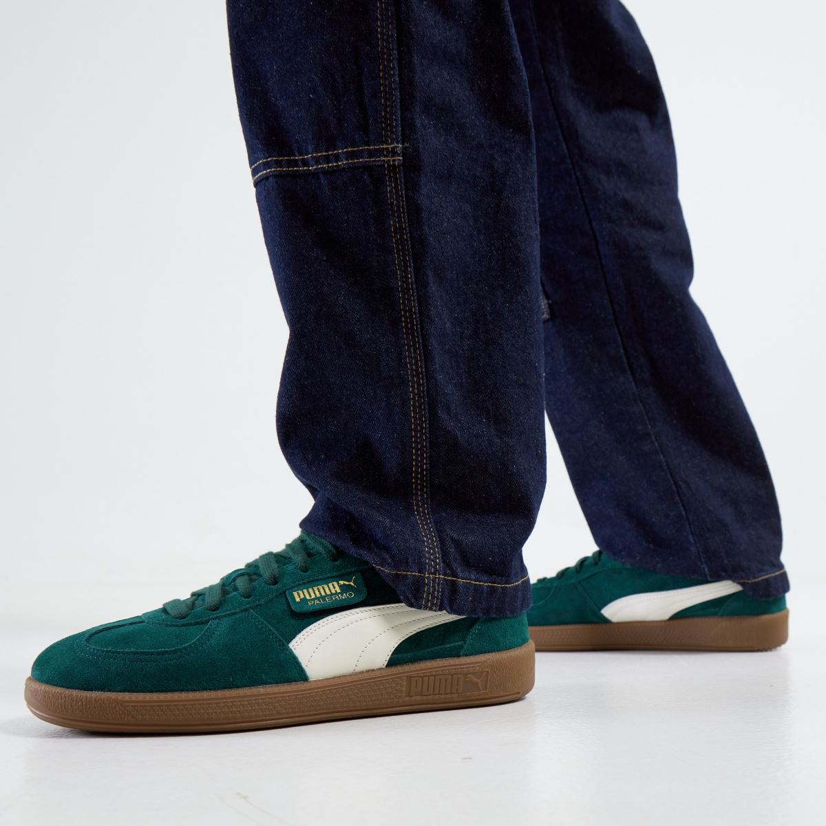 Mens Dark Green PUMA Palermo Trainers | schuh