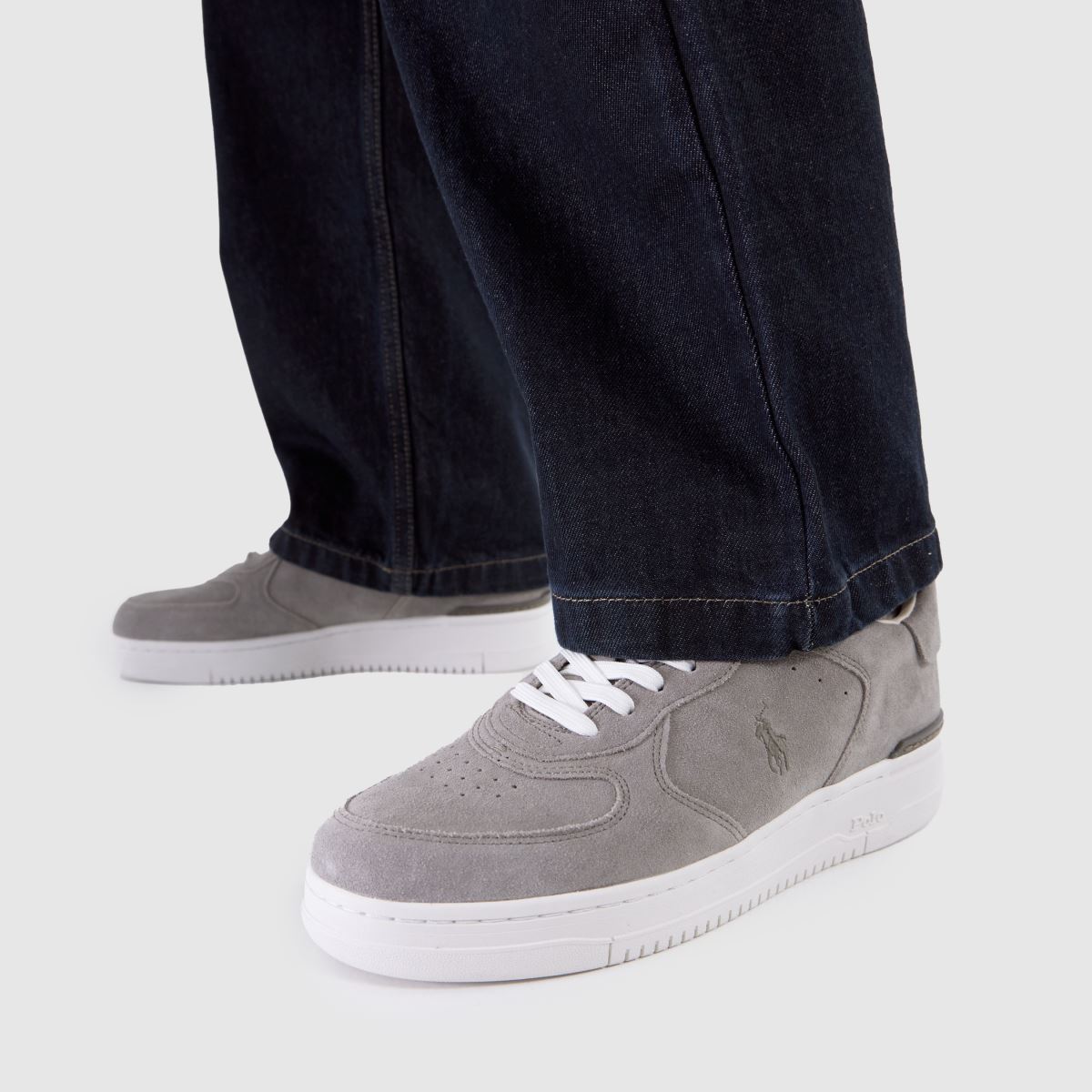 Mens Grey Polo Ralph Lauren Masters Court Trainers | schuh