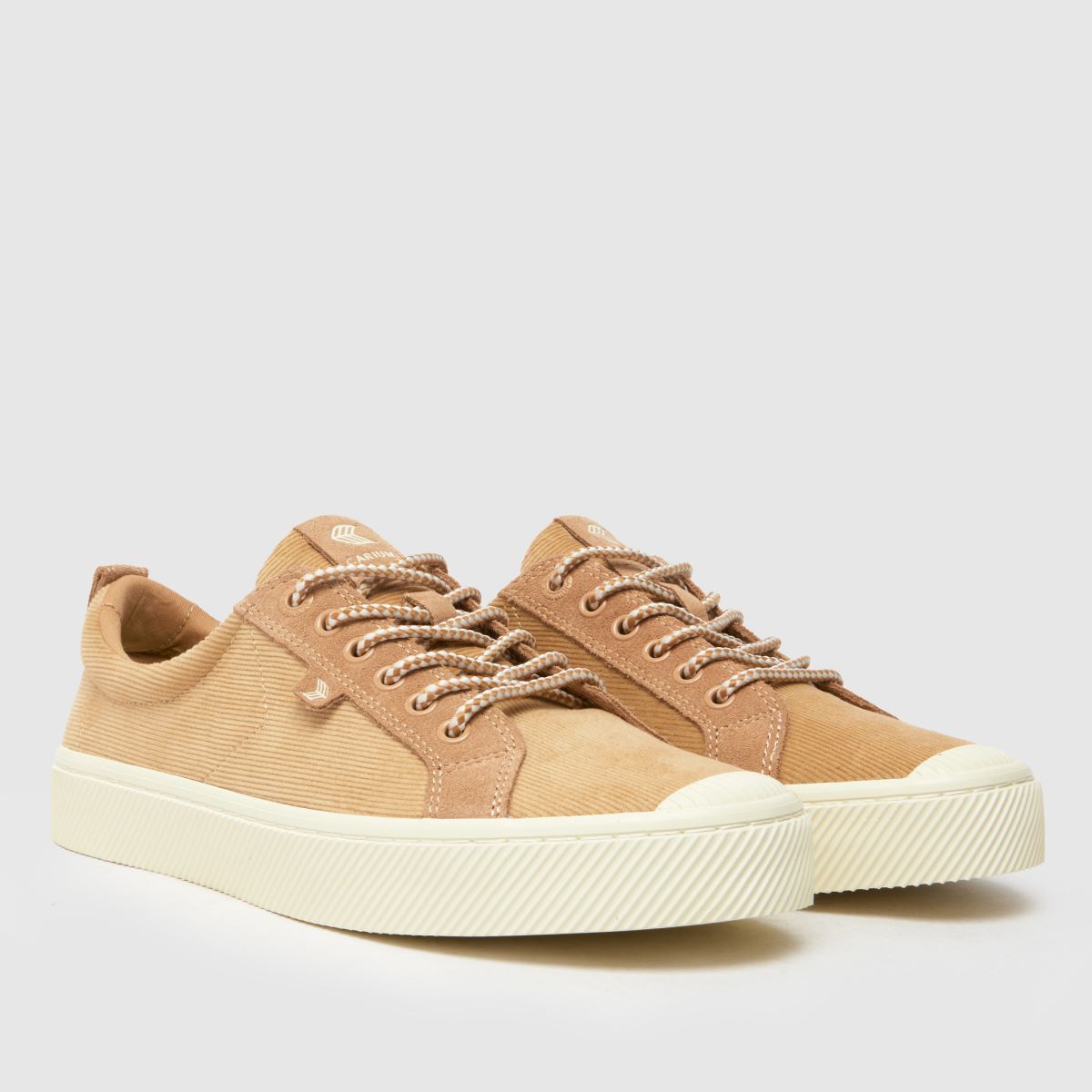 Mens Beige CARIUMA Oca Low Corduroy Trainers | schuh