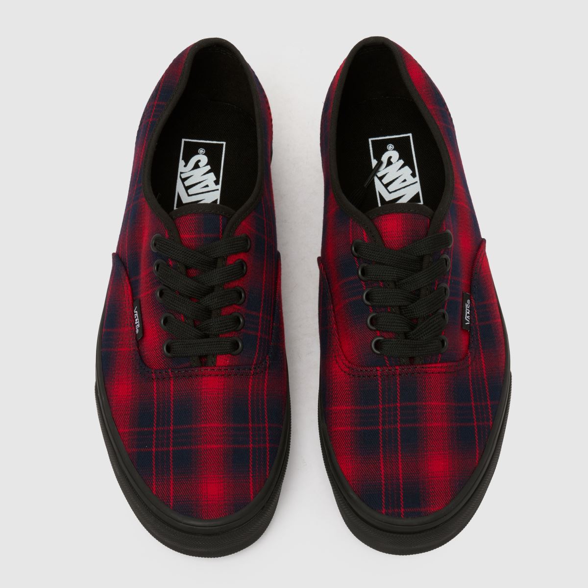 Mens Red Multi Vans Authentic Trainers | schuh