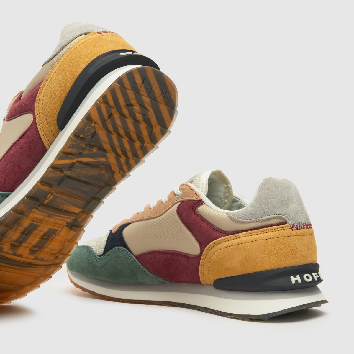 Mens White & Burgundy HOFF City Montreal Trainers | schuh