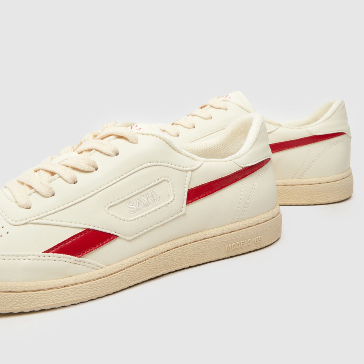Mens White & Red SAYE Modelo 89 Trainers | schuh