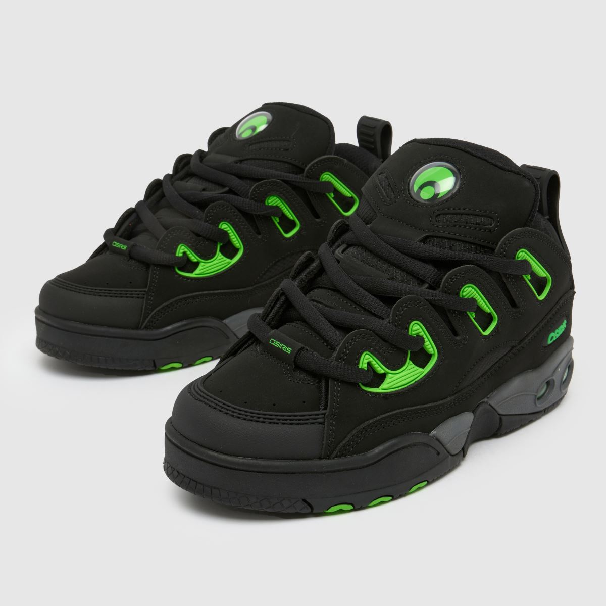 Mens Black & Green OSIRIS D3 E Trainers | schuh