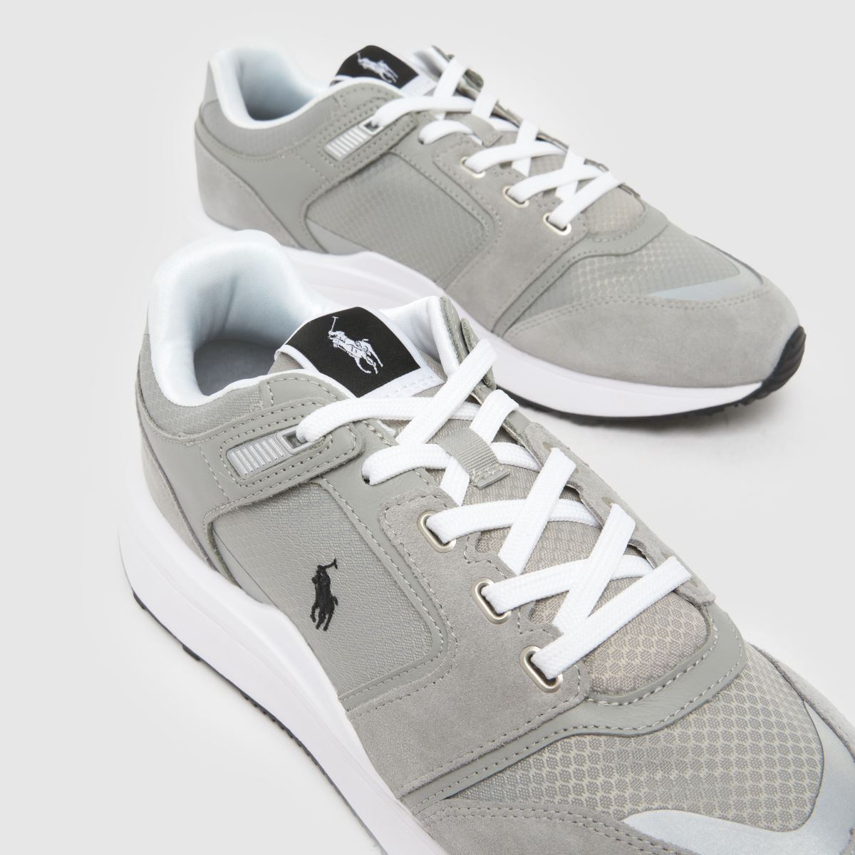 Mens Light Grey Polo Ralph Lauren Train 89 V2 Trainers | schuh