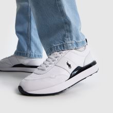 Mens White & Black Polo Ralph Lauren Train 89 Trainers | schuh