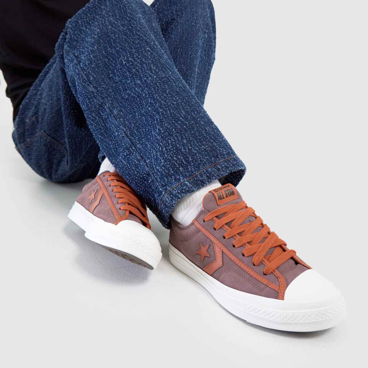 Mens Mauve Converse Star Player 76 Suede Trainers | schuh