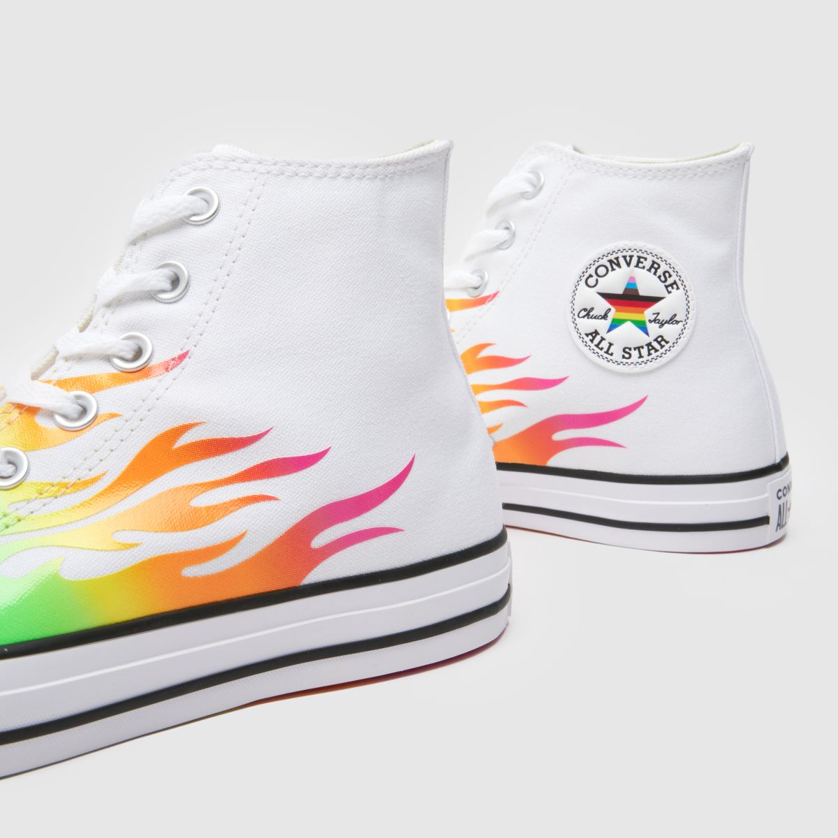 Mens White Multi Converse All Star Hi Pride Trainers | schuh