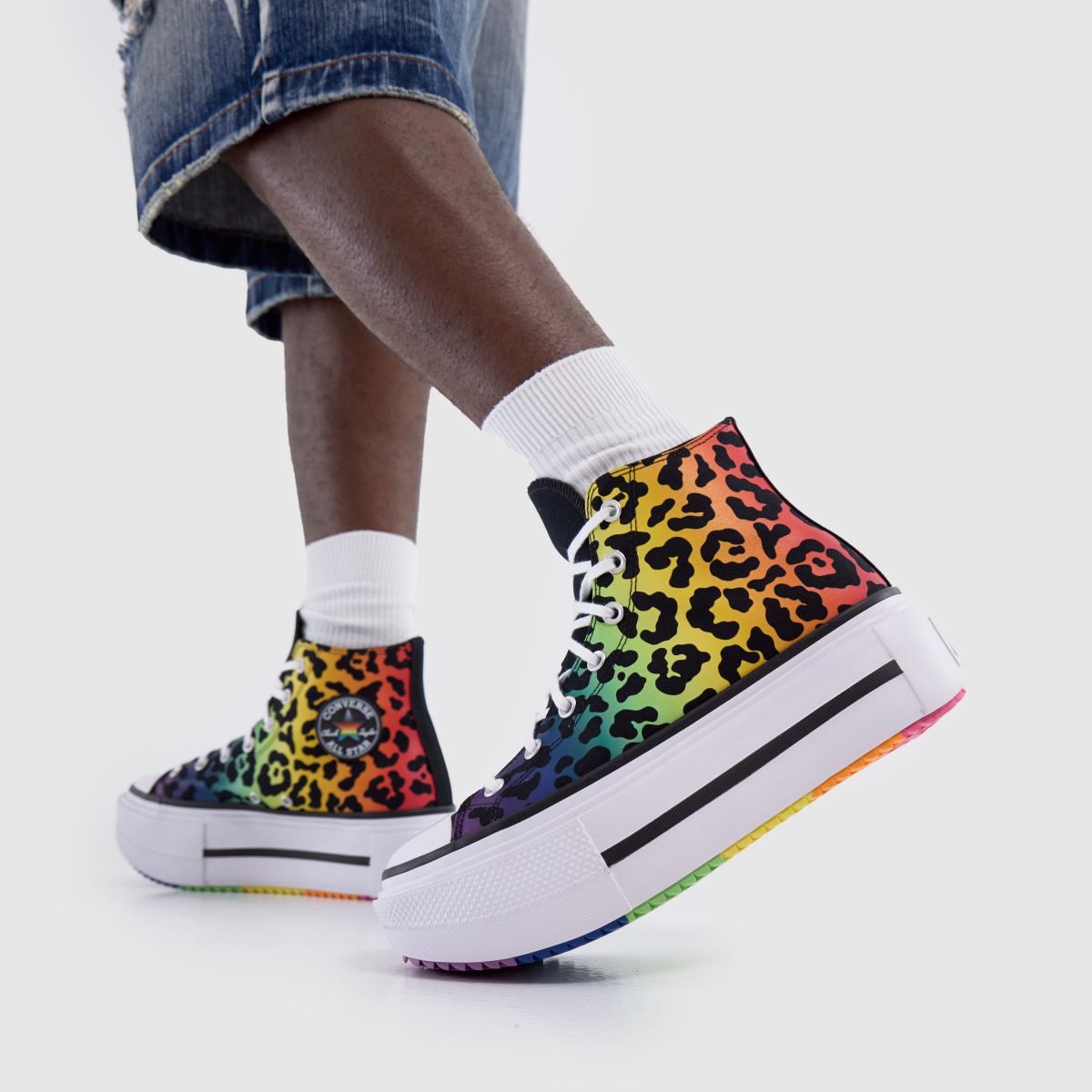 Mens Multi Converse All Star Double Stack Pride Trainers | schuh