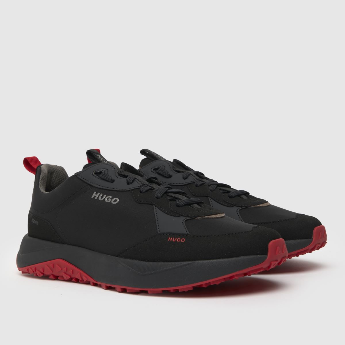 Mens Black HUGO Kane Runner Trainers | schuh