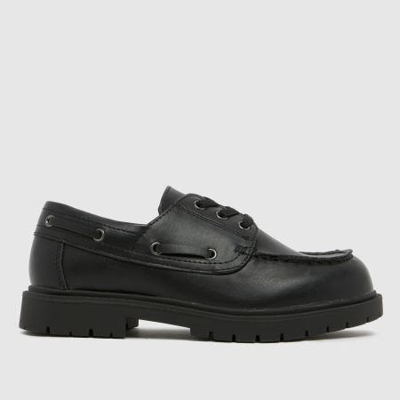 Kids Boys Junior Black schuh Lance Boat Shoes | schuh