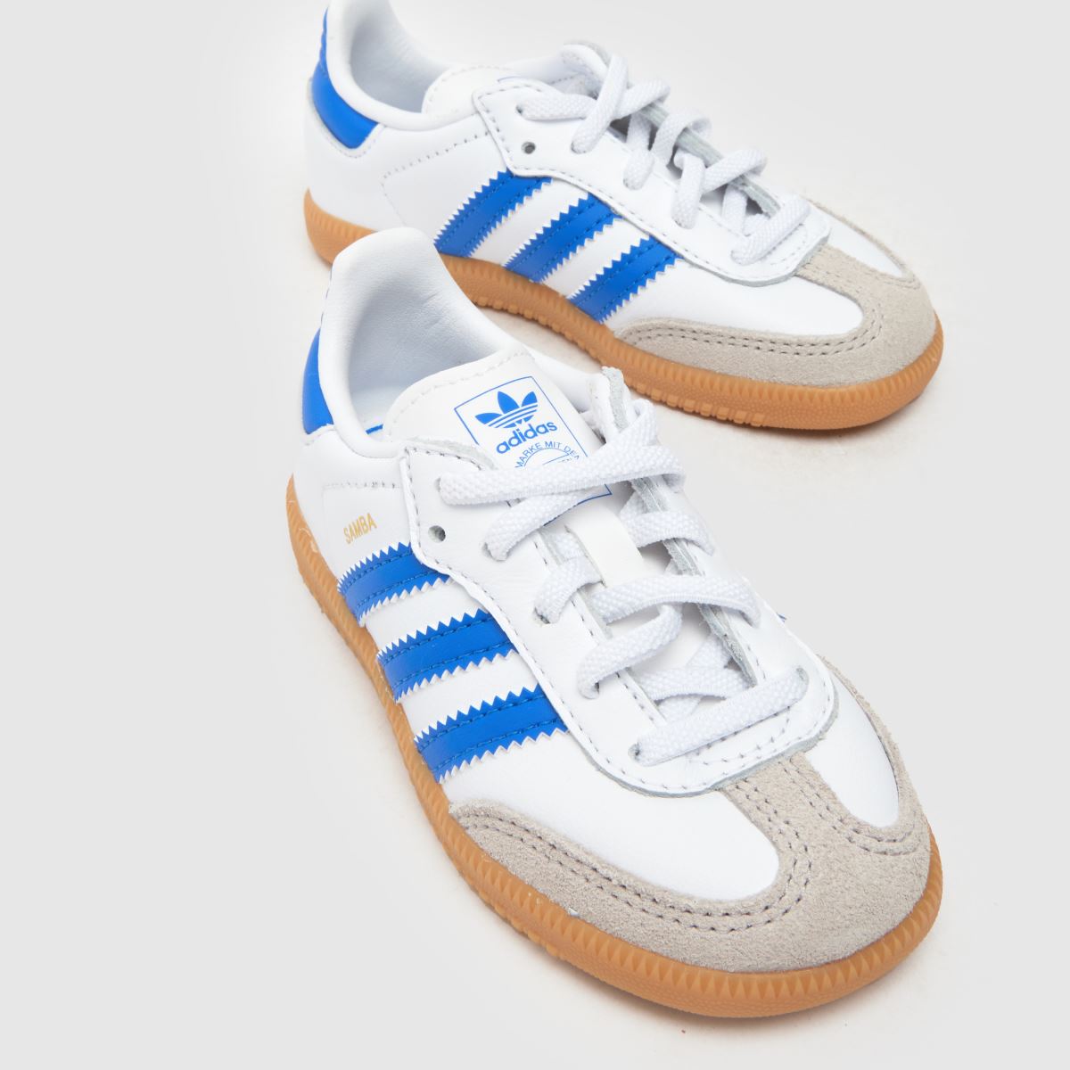 Kids Boys Toddler White & Blue adidas Samba OG Trainers | schuh