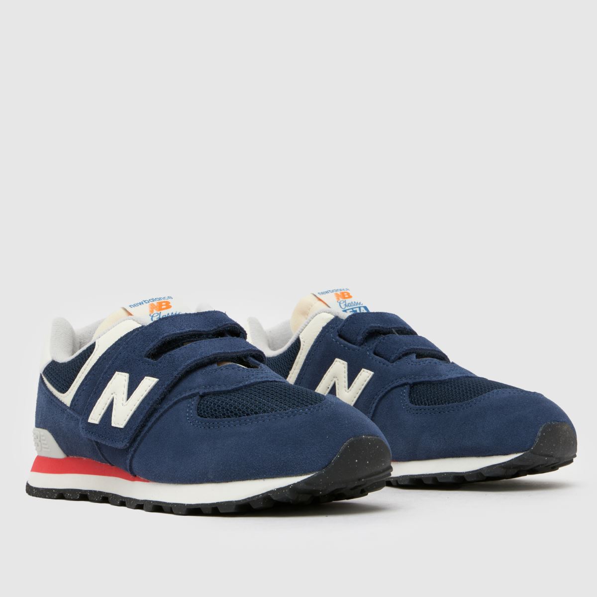 New Balance navy white 574 Boys Junior trainers