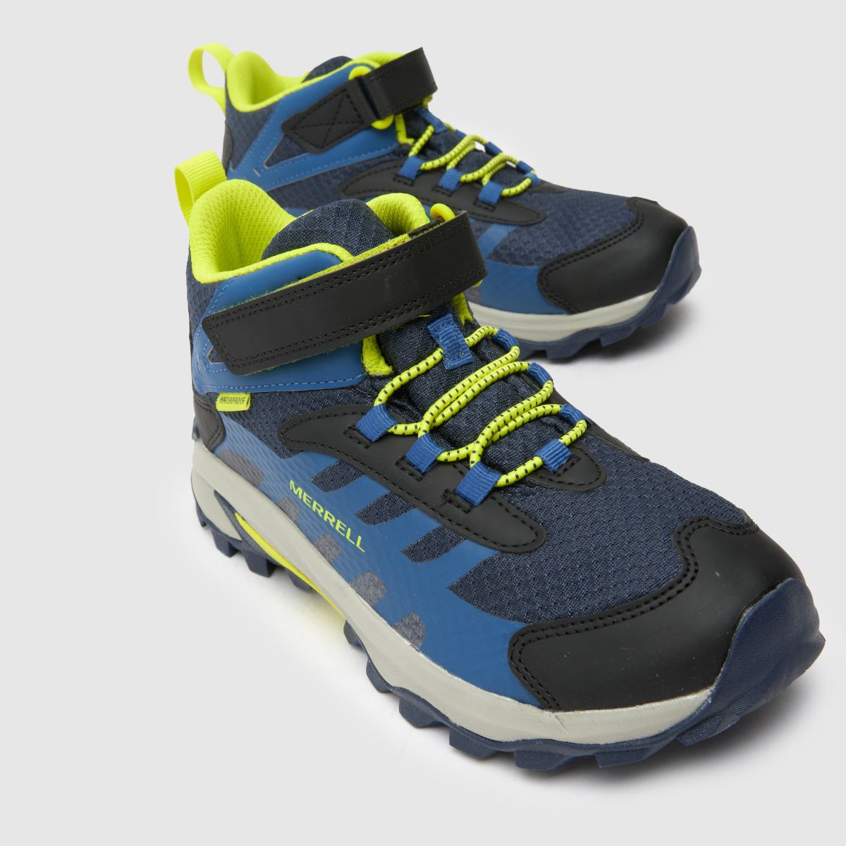 Kids Boys Youth Navy & Green Merrell Moab Speed Mid 2 Trainers | schuh