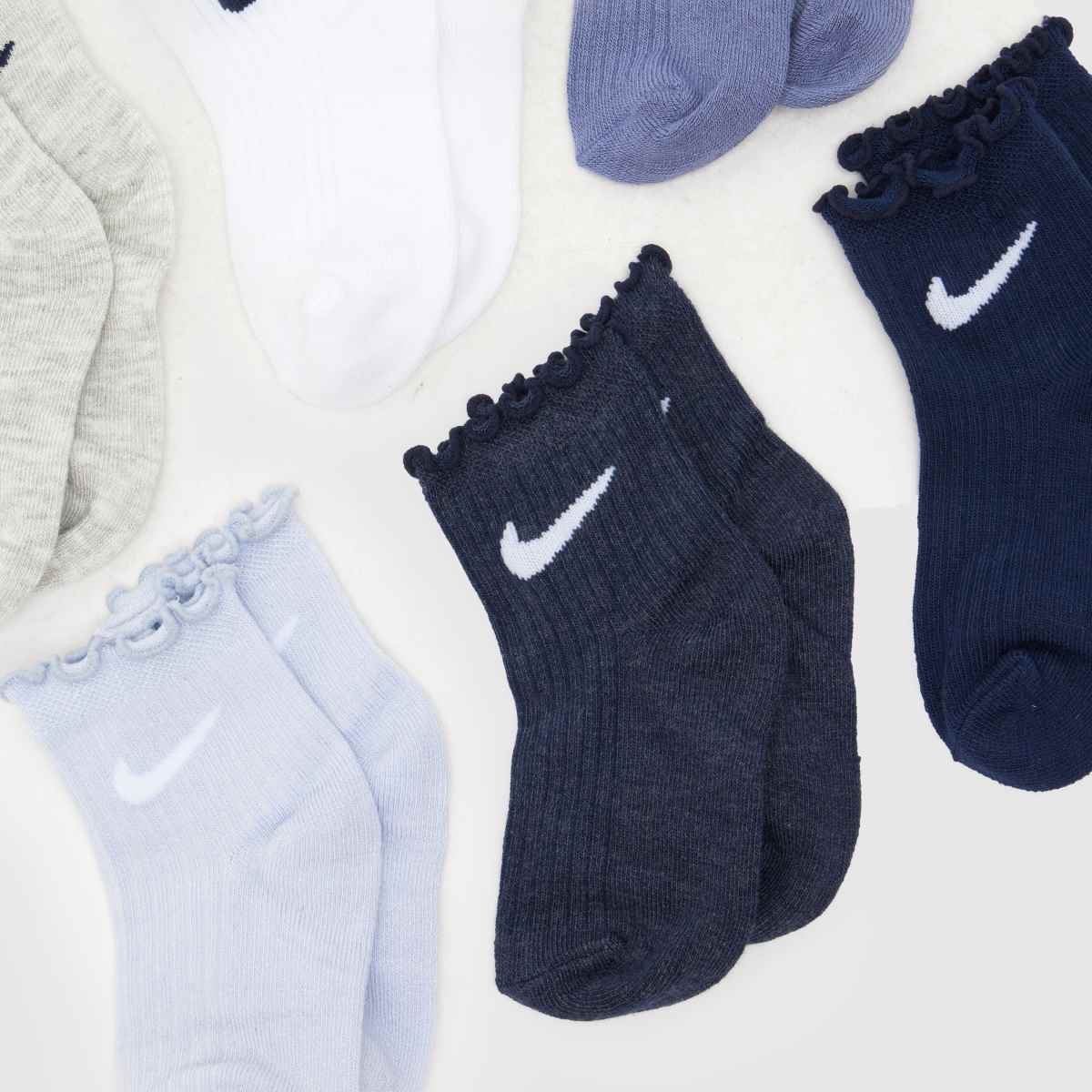 Blue Multi Nike Kids Lettuce Ankle Sock 6PK Socks | schuh